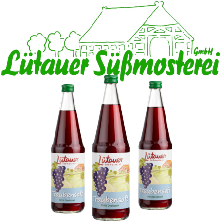 Lütauer Traubensaft rot 6/0,7 Ltr. Glas | Direct Getränke Lieferservice ...